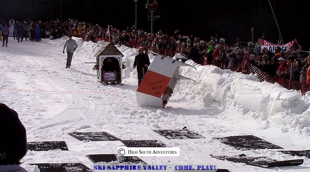 Great Outhouse Races | Ski Snowboarding Snow Tubing North Carolina